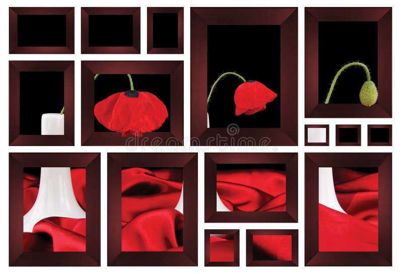 Art frames stock image. Image of floral, collage, decor - 23760353
