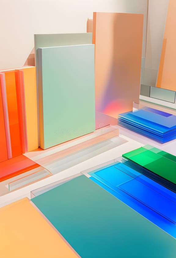 Art Gallery with Canvas and Plastics in a 3D Illustration Stock ...