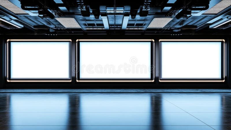 The Art Gallery Features a Minimalist Mockup of Frames on a White Wall ...