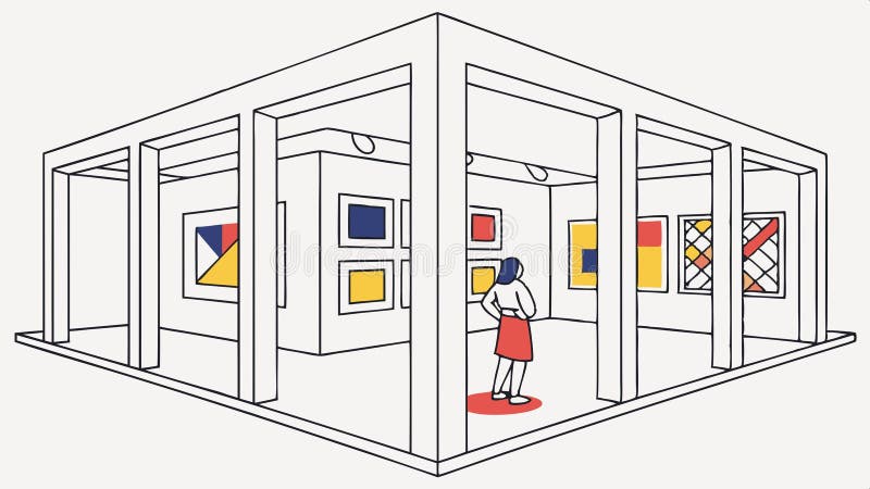 Art Gallery Interior, Museum and Exhibition Space Vector Design ...