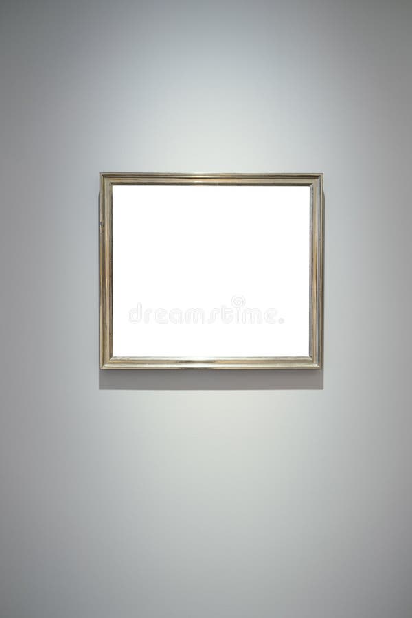 Art Gallery Museum Isolated Frame Contemporary White Wall Rectangular ...