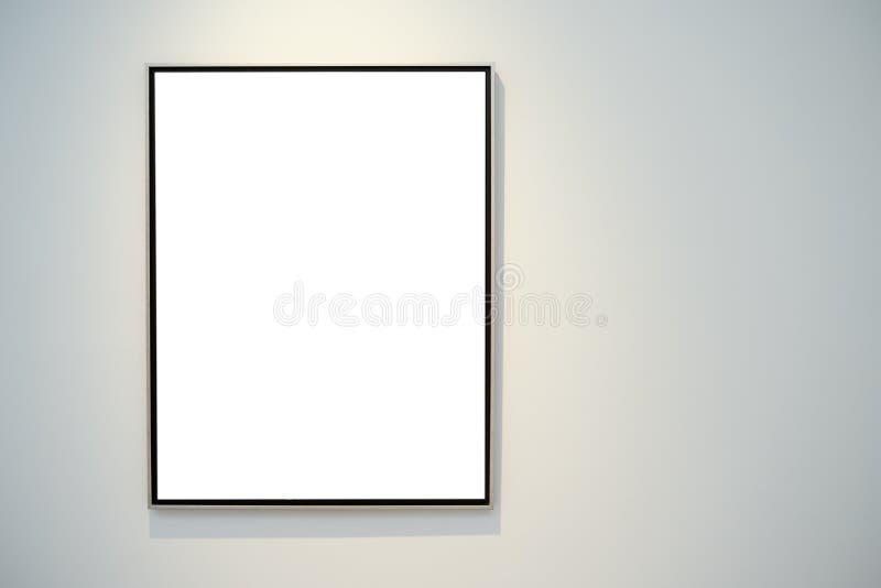 Art Gallery Museum Isolated Frame Contemporary White Wall Rectangular ...