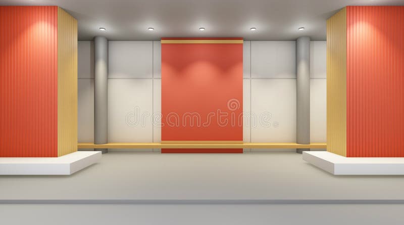 Art Gallery Studio and Exhibition Works on Wall Creative Display Stock ...
