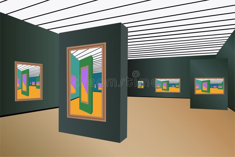 Art gallery vector stock vector. Illustration of outline - 4581047