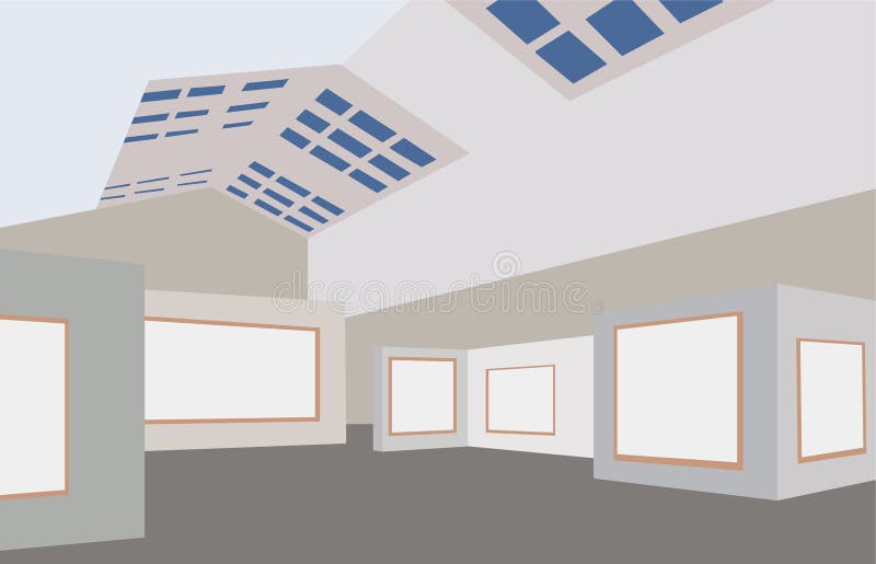 Art gallery vector stock vector. Illustration of indoors - 5007957