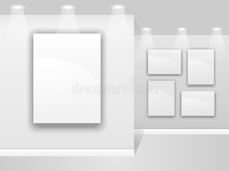 Art gallery wall stock vector. Illustration of exhibition - 22984982