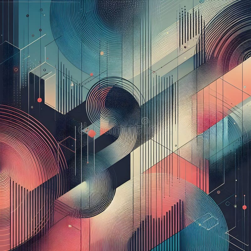 The Art of Geometric Design. Stock Illustration - Illustration of ...