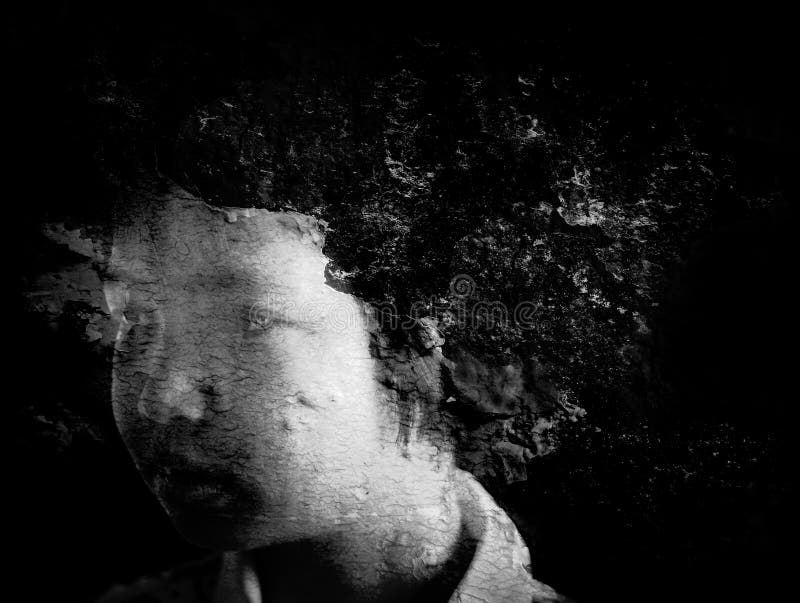 Art of Girl Double Explorer Stock Photo - Image of modern, black: 137169052