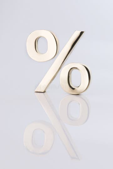 Art Gold Symbol of Interest on a White Background Stock Photo - Image ...