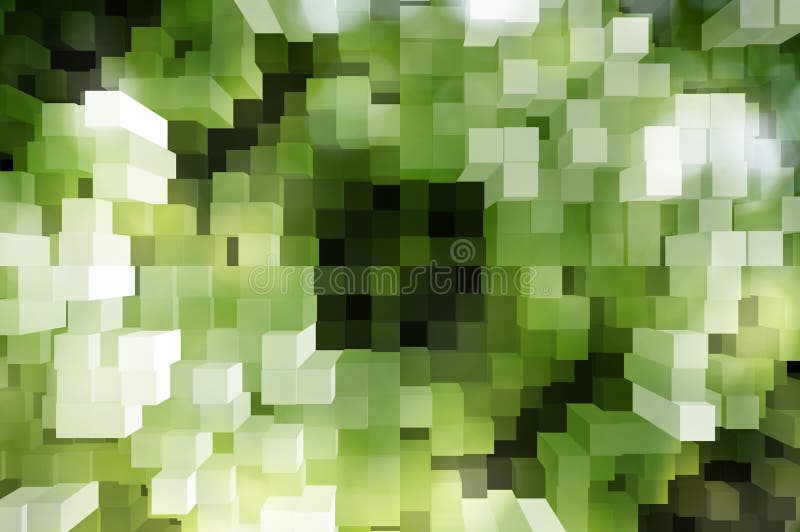Art Green Blocks Abstract Pattern Background Stock Illustration ...