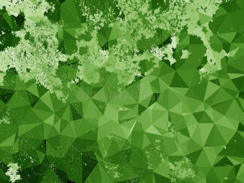 Art Grunge Green Polygon Abstract Pattern Background Stock Illustration ...