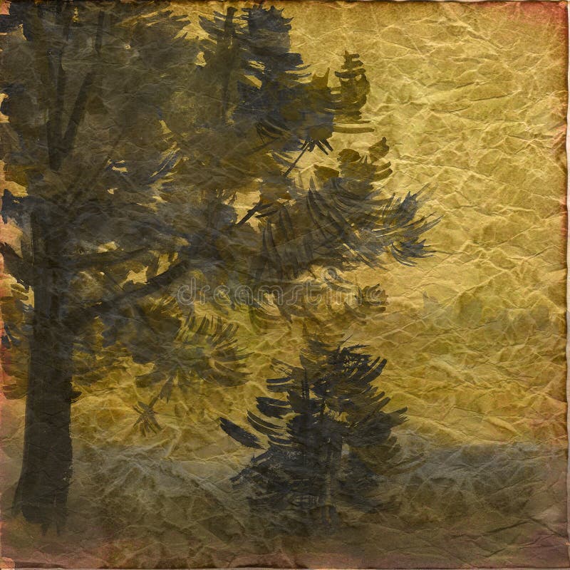 Art grunge tree background stock illustration. Illustration of ...