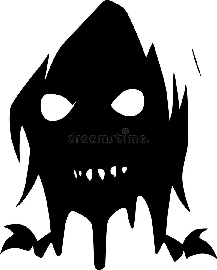 Halloween scary ghost icon stock illustration. Illustration of design ...