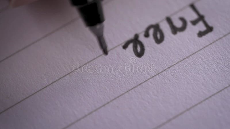 The Art of Handwriting Freedom : Expressions of Liberty Stock Video ...