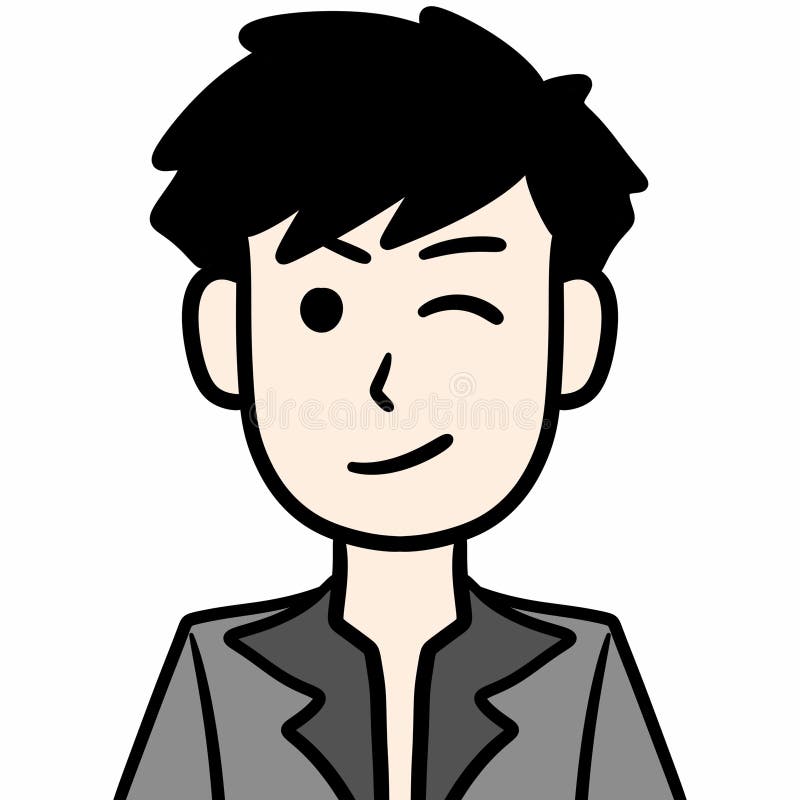 Happy Man Smiling Cartoon Character Stock Illustration - Illustration ...