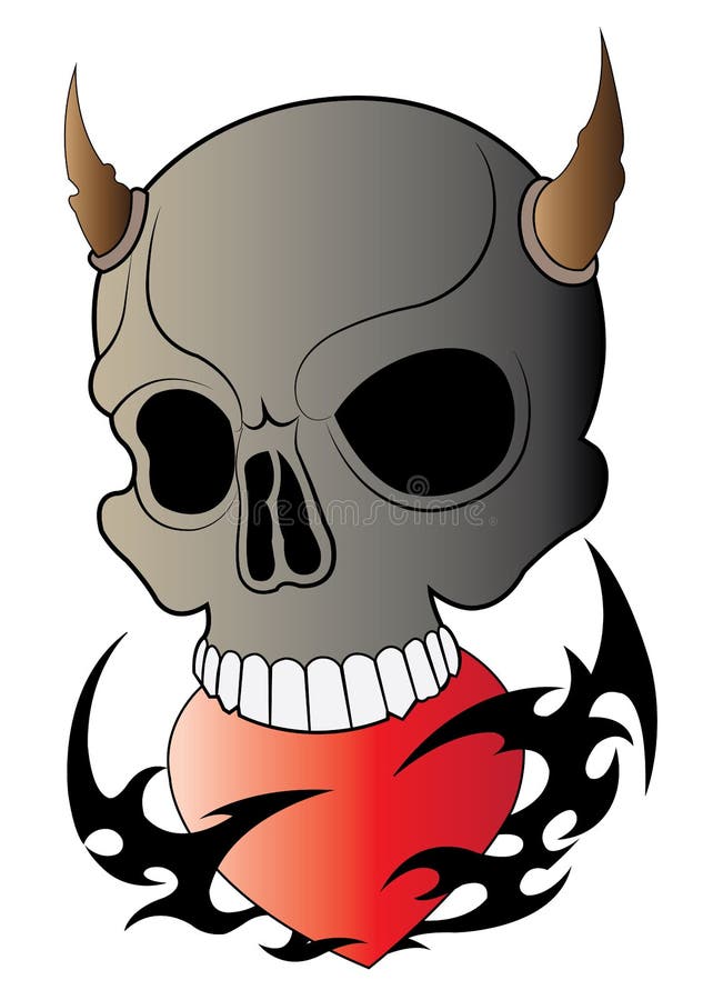 Demon Skull Tattoos Designs