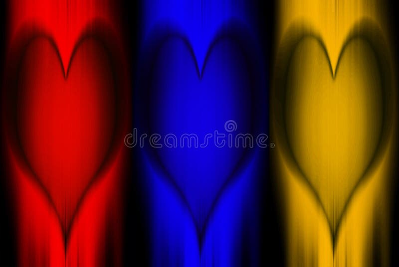 Art Heart-Primary colors stock illustration. Illustration of copyspace ...
