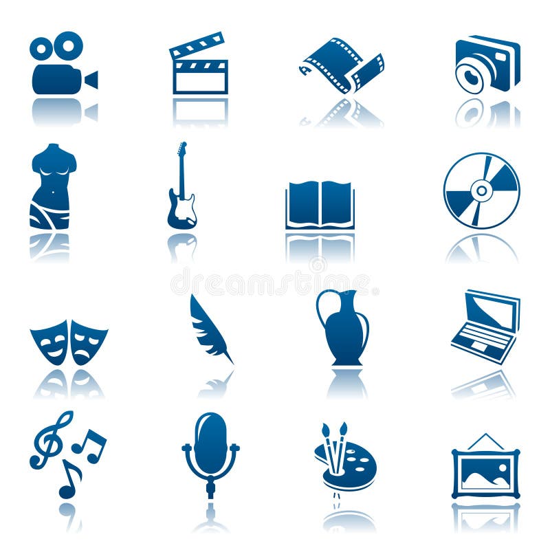 Art & hobby icon set stock vector. Illustration of pictogram - 13716378