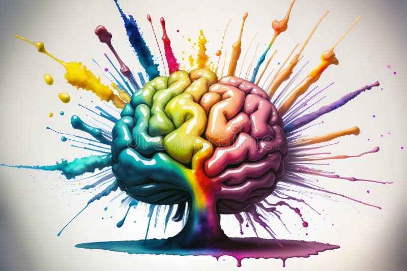 Art of a Human Brain Exploding with Colorful Rainbow Knowledge and ... Art of a Human Brain Exploding with Colorful Rainbow Knowledge and ...