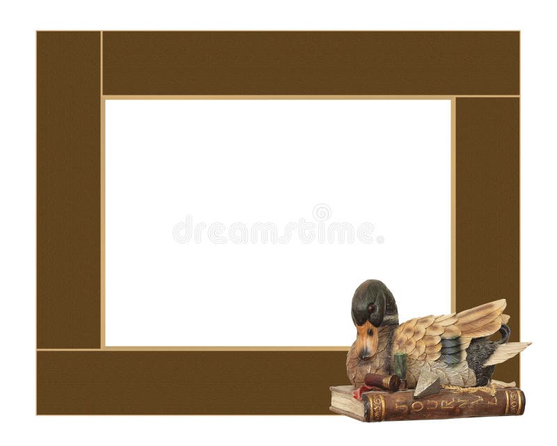 Art Hunter Frame with the Duck Stock Photo - Image of decorate, glue ...
