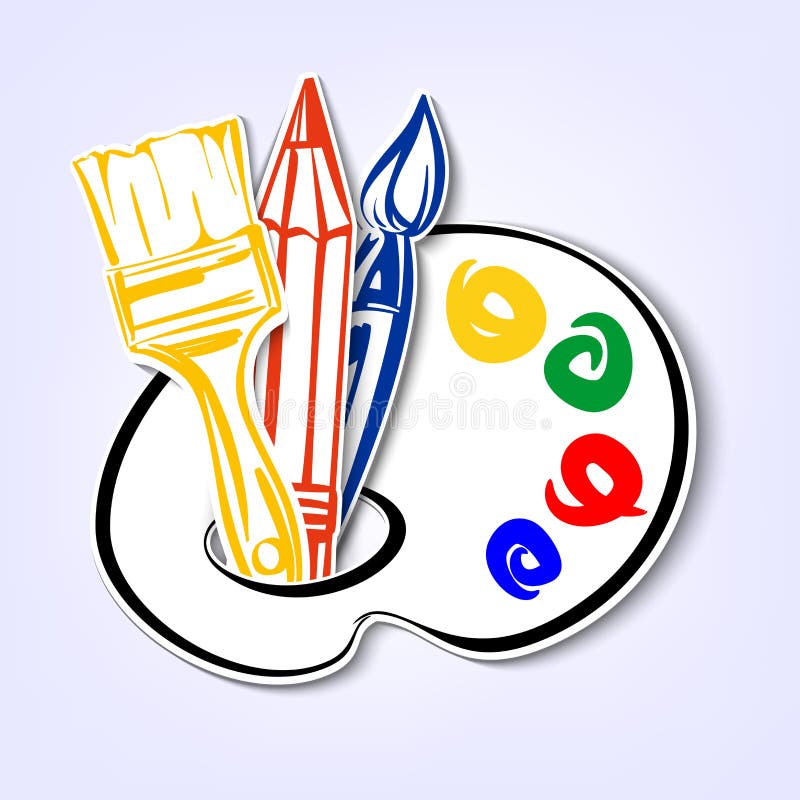 Art Icons Set. a Vector Illustration Stock Vector - Illustration of ...