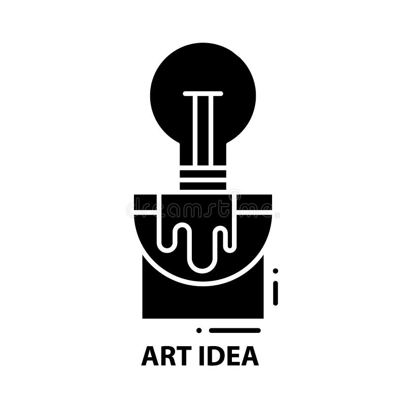 Art Idea Icon, Black Vector Sign with Editable Strokes, Concept ...