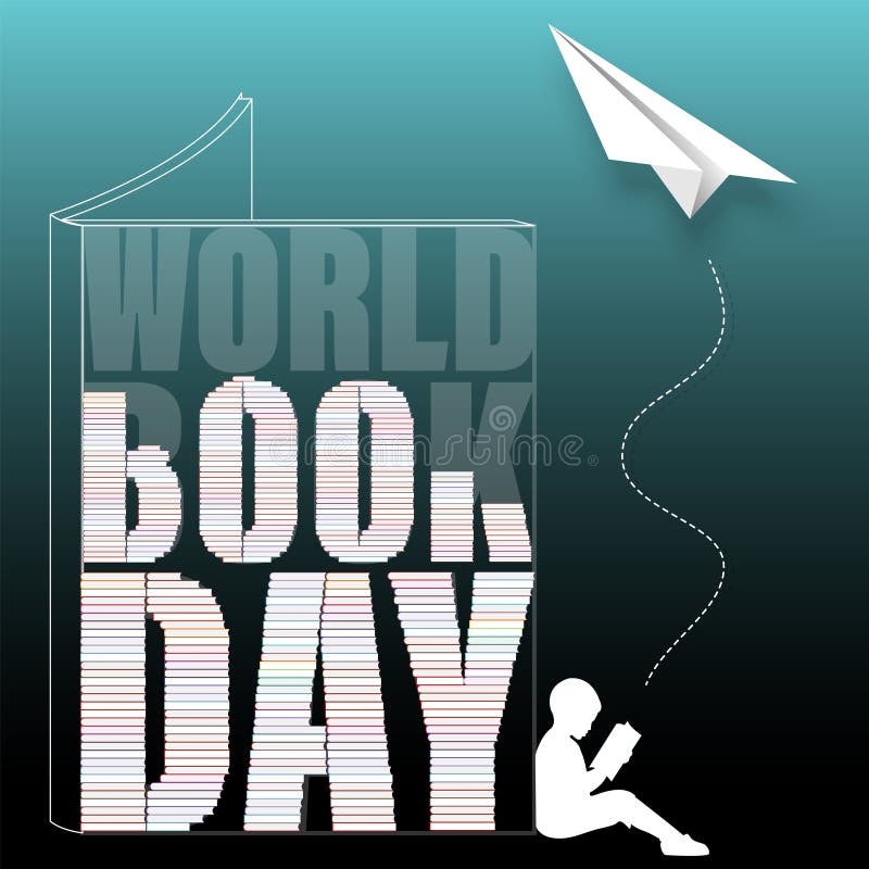 Books Arranged on Shelves with World Book Day Text Stock Vector ...