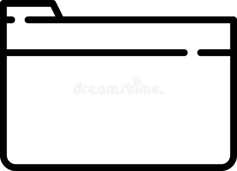 Folder Simple Outline stock vector. Illustration of simple - 178953291