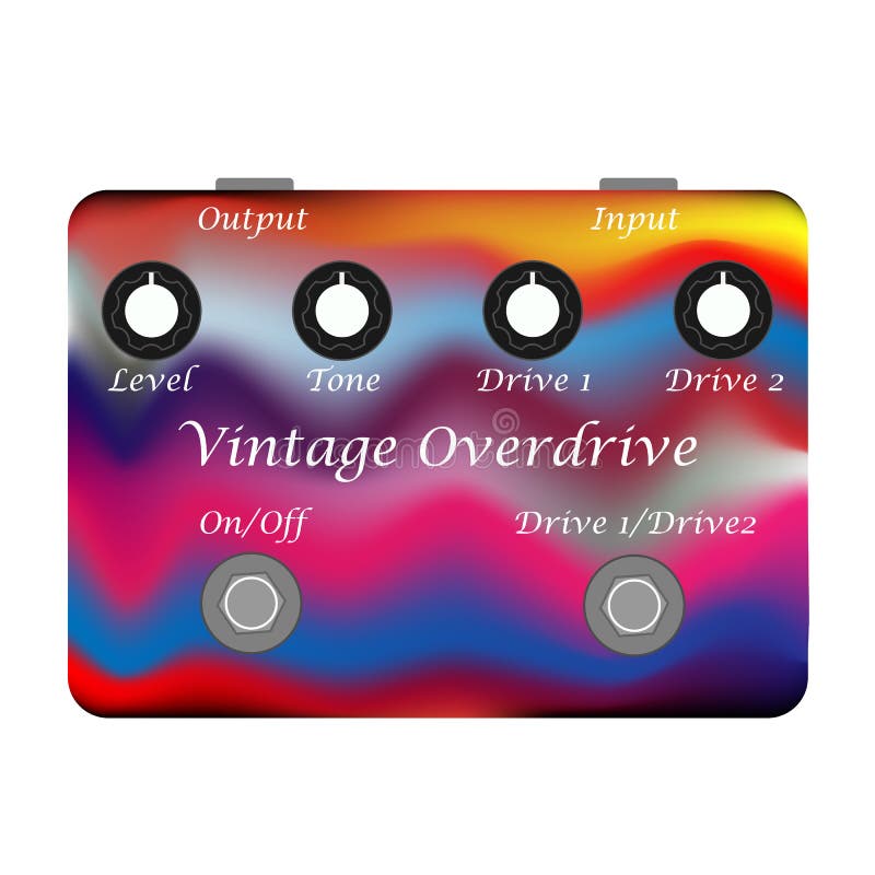 Colorful Boutique Custom Overdrive Guitar Stomp Box Effect. Stock ...
