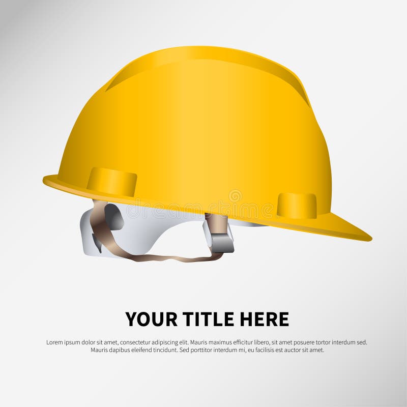 Yellow Construction Helmet for Workers, Contractor or Builders Stock ...