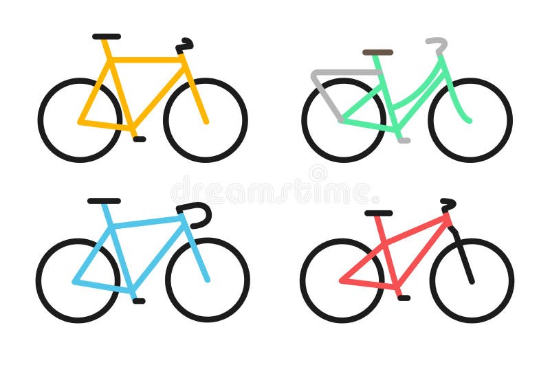 Full Color Bicycle Icon. Vector Illustration Stock Vector ...