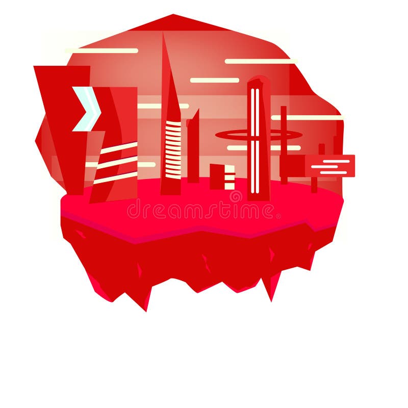 Future Builder Cartoon Illustration Red Stock Illustration ...