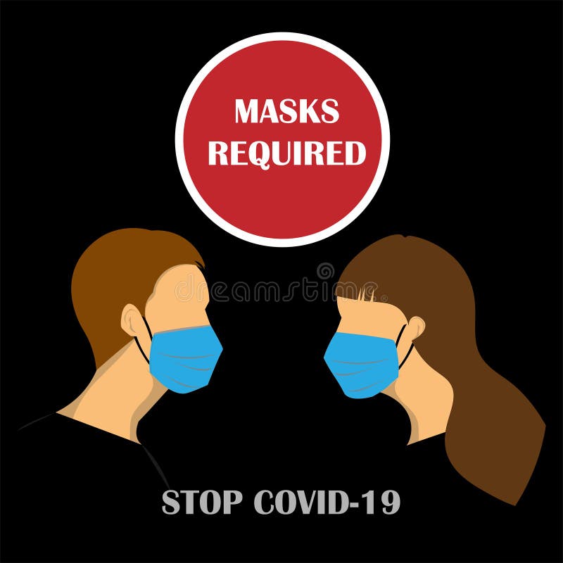 Wear Mask Sign and Symbol. Safety Sign Vector. the Sign for Masks ...