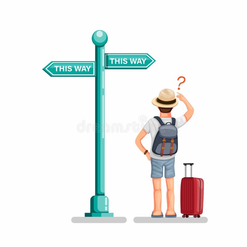 Confusing Directions Clipart