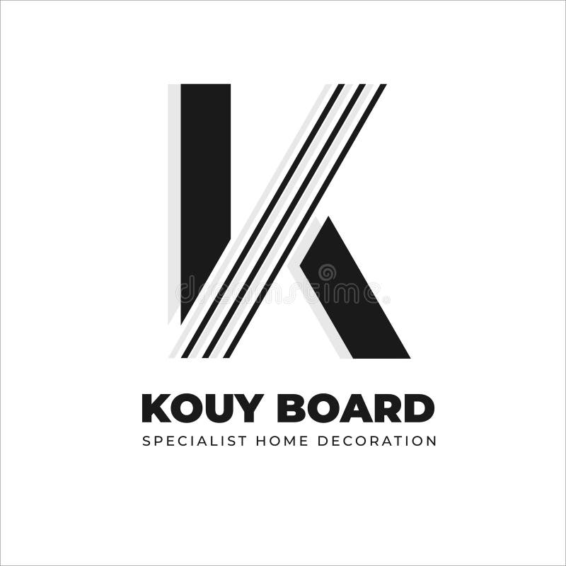 Letter K Line Shape Minimalist Vector Logo Stock Vector - Illustration ...