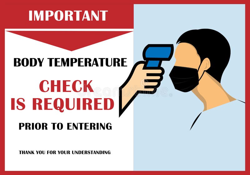 Body Temperature Check Sign during Covid-19 Outbreak. Body Temperature ...
