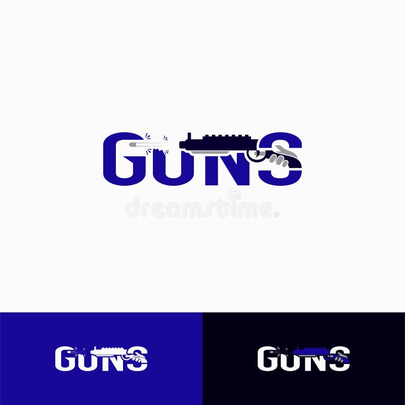 Shoot guns logo stock vector. Illustration of design - 193693470