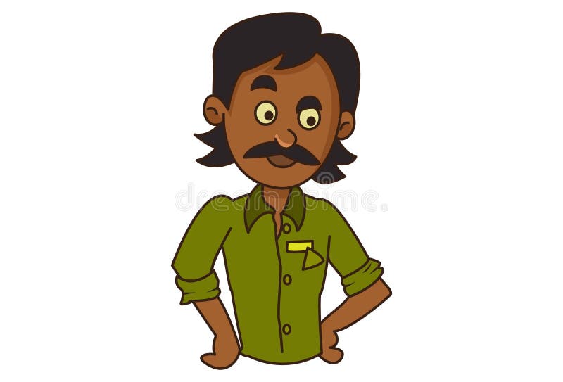 Vector Cartoon Illustration of Auto Driver Stock Vector - Illustration ...