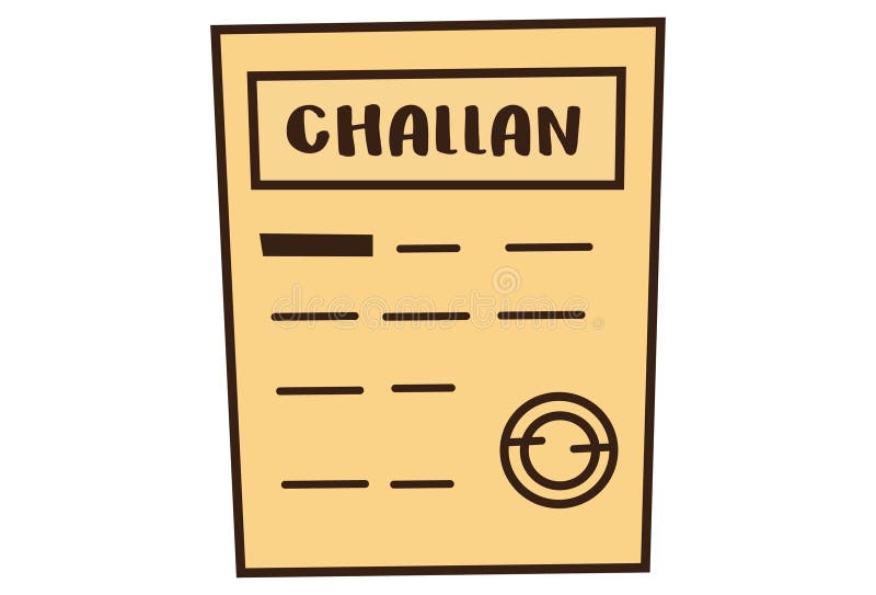 Challan Stock Illustrations – 9 Challan Stock Illustrations, Vectors ...