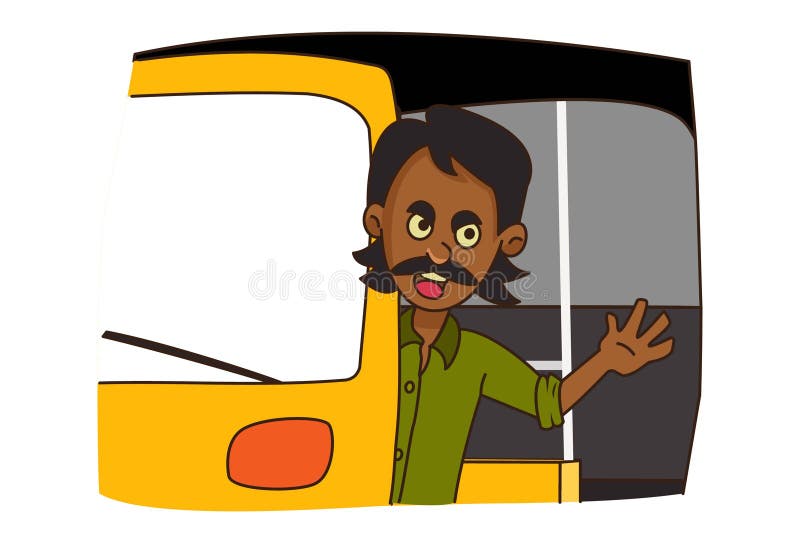 Auto Rickshaw Driver Stock Illustrations – 261 Auto Rickshaw Driver ...