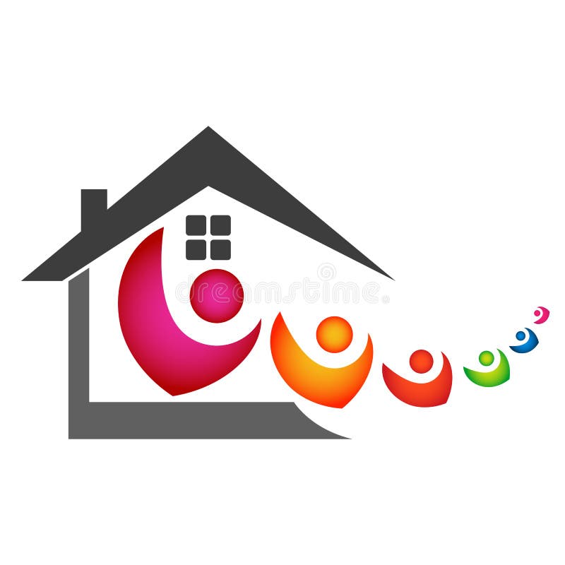 People Icon Home Teamwork Concept Logo Vector Team Work Icon on White ...