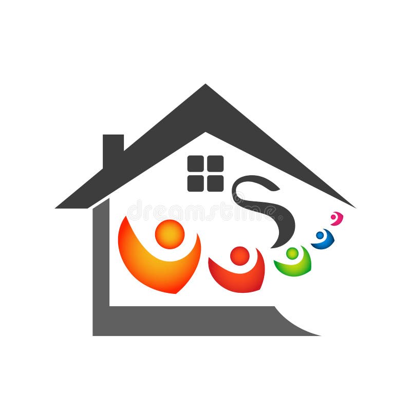People Icon Home Teamwork Concept Logo Vector Team Work Icon on White ...