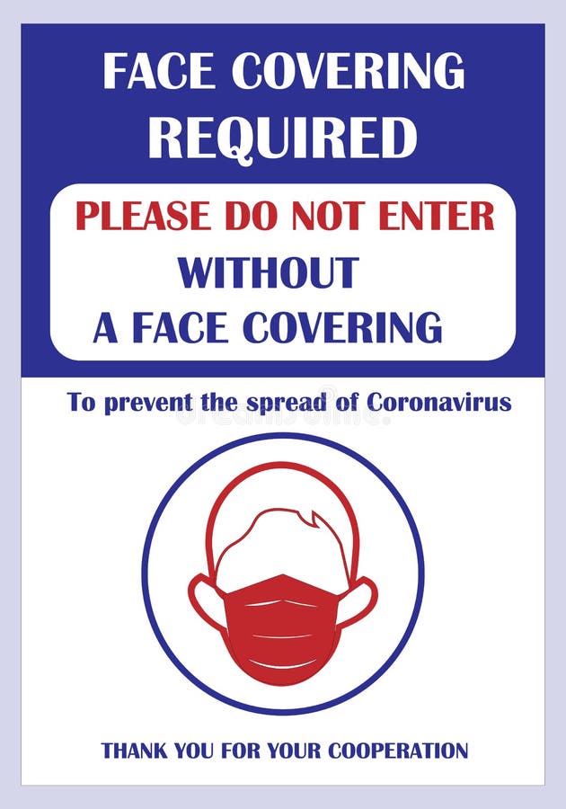 Wear Face Mask Notice. Wear Face Mask Sign and Symbol Vector. Please ...