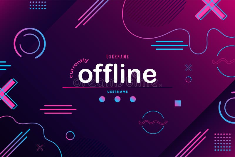 Modern Gaming Background for Offline Stream. Stock Vector ...