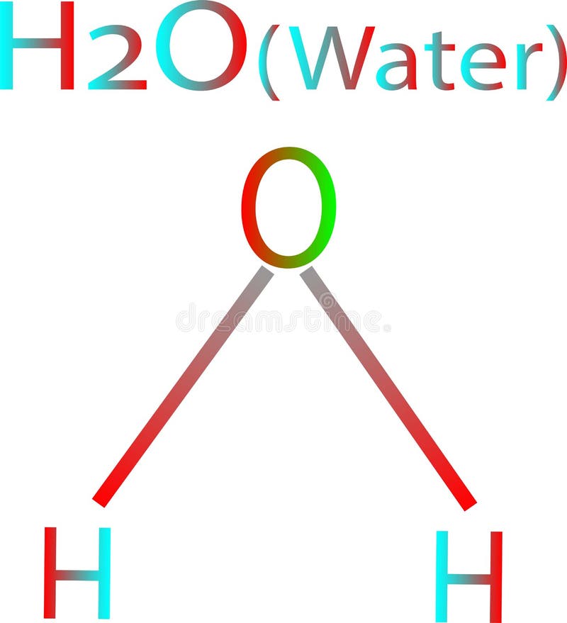 H2O WATER MOLECULE VECTOR or ILLUSTRATION Art & Illustration Art ...