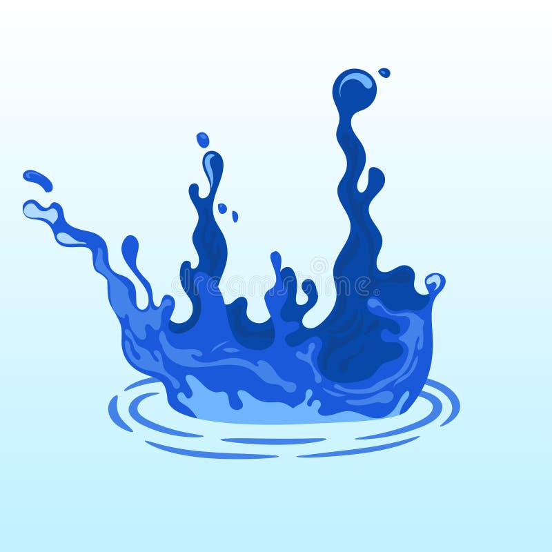 Aqua Liquid Dynamic Motion. Realistic Water Splash in Flat Design Stock Vector - Illustration of ...