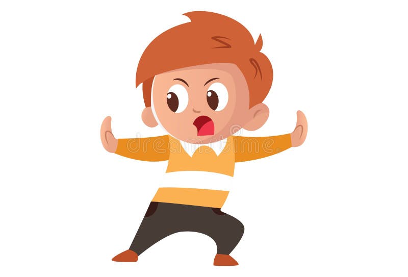 Kid Boy Stop Pose Stock Illustrations – 60 Kid Boy Stop Pose Stock ...