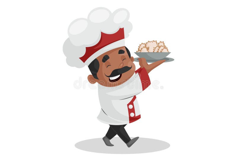 Vector Graphic Illustration of Indian Chef Stock Vector - Illustration ...