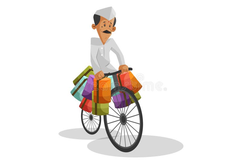 Vector Graphic Illustration of Indian Dabbawala Stock Vector ...