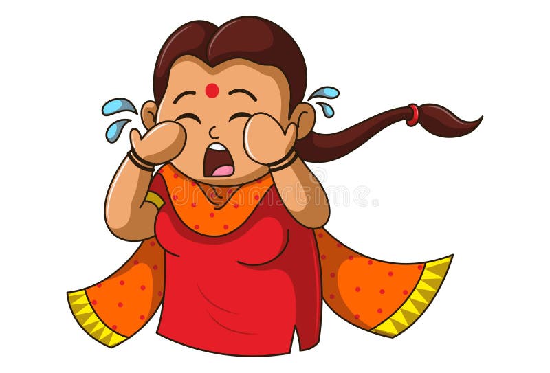 Crying Indian Woman Stock Illustrations – 44 Crying Indian Woman Stock ...